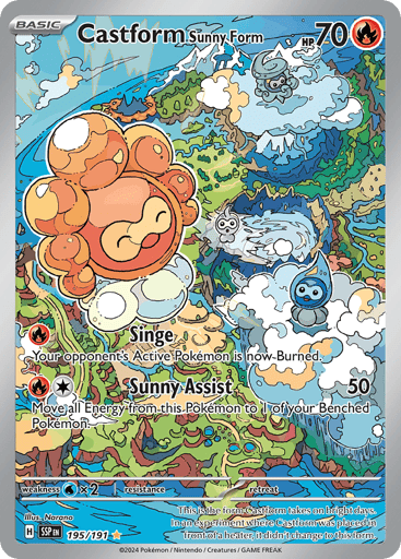 Castform Sunny Form Price – Surging Sparks #195/191